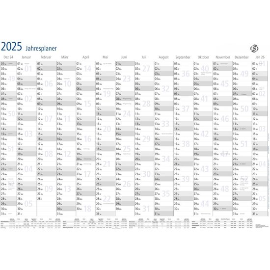Equivera Jaarkalender 2025 - Maandkalender - Jaar Kalender - Jaarkalender -... | bol