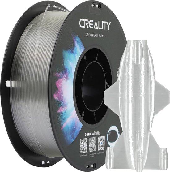 Creality 3D Printer Filament PETG 1,75mm Clear transparant 1kg | bol
