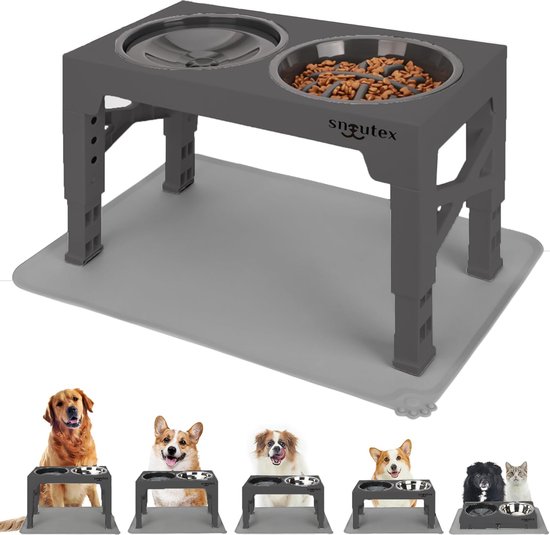 Verstelbare Voederbak met Antiknoei Kom voor Huisdieren van Alle Maten ...