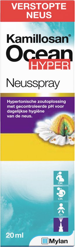 Kamillosan Ocean Hyper Neusspray - Bij verstopte neus - Zoutoplossing - 20ml | bol