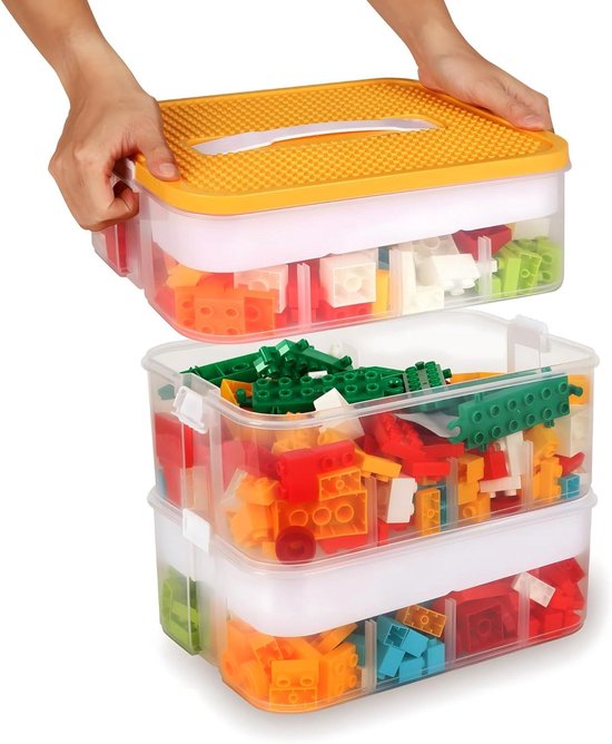Lego opbergdoos stapelbare kisten transparante sorteerdozen - speelgoed ...