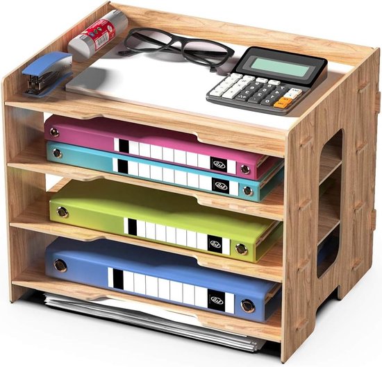 File Tray Organizer A4 - Bureau Tidy Storage for Documents and Papers | bol