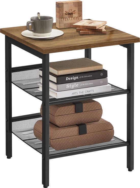 O'DADDY® Bijzettafel Vierkant - Bijzettafels - Nachtkastje - Bijzet ...