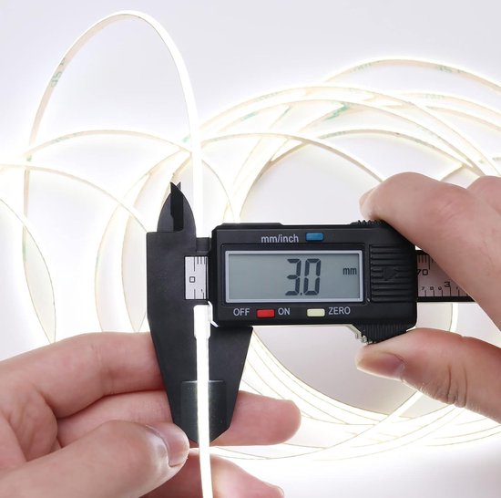 LED Strip 12V 5m Koud Wit - 3mm Breed - 6000K - Zelfklevend - 384 LEDs ...