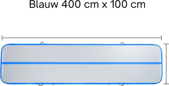 Decotopia - Turnmat - Gym Mat - 4 Meter - Blauw - XL - Kussen - Turnen ...