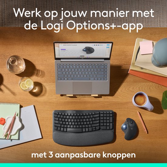 Logitech Ergo M575S Trackball Muis - Draadloos - Ergonomisch - Graphite ...