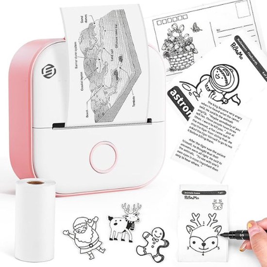 Equivera Mini-Printer - Draadloos printen vanaf telefoon - Mobiele ...