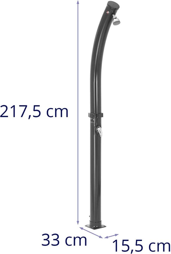 Uniprodo - Solar douche - 20 l tank - verstelbare douchekop | bol