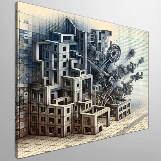 Abstract escher schilderij | Escher-inspired abstract masterpiece: A ...