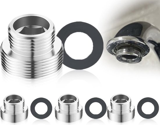 Kraanadapter Set 3 Stuks - M18 naar M22 Buitendraad met Afdichtingen | bol