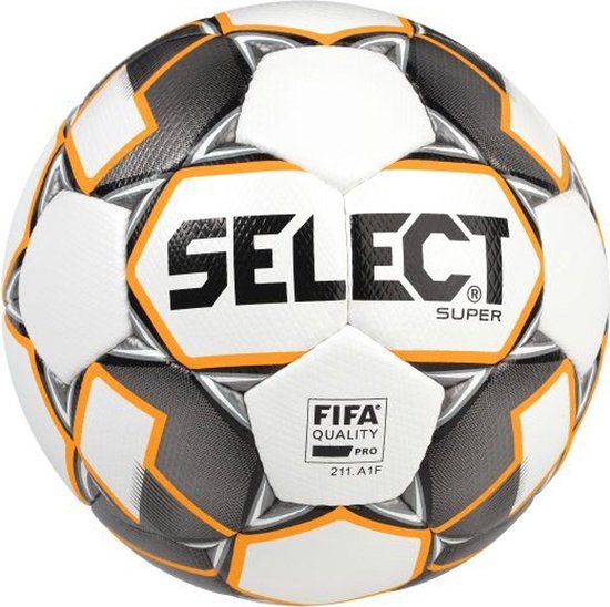 Select Super Wedstrijdbal - Wit / Grijs / Oranje | Maat: 5 | bol