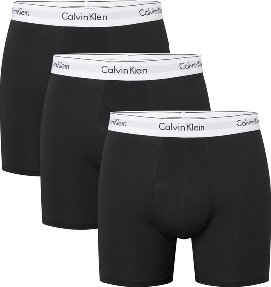 Calvin Klein Boxer Briefs (3-pack) - heren boxers extra lang - zwart ...
