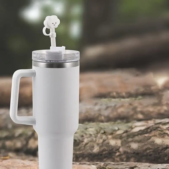 Schattige Siliconen Rietje, Bekervormige Zachte Siliconen Rietje | bol