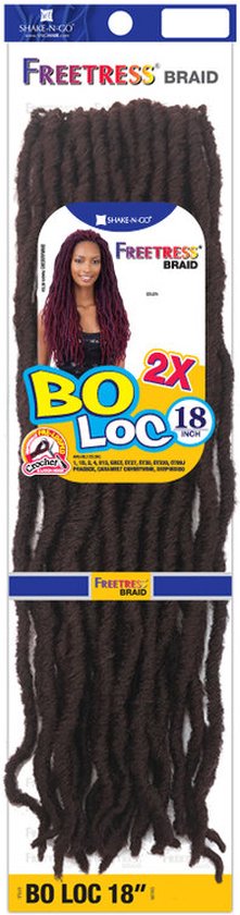 Freetress Crochet Braid Bo Loc 18 - 1B OFF BLACK - 45 cm | bol