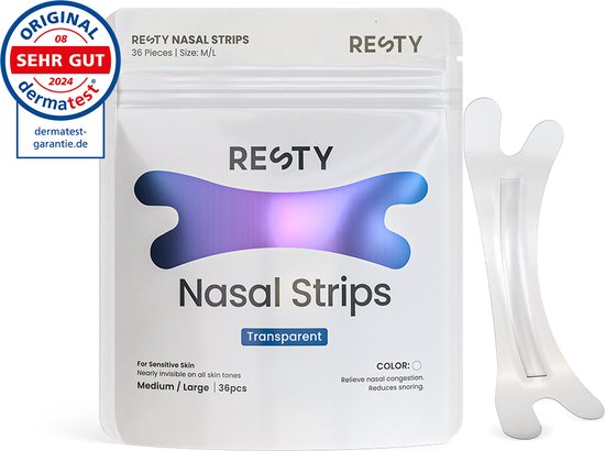 Resty® Neusstrips Transparant – 36 stuks - Anti Snurk Neuspleisters ...