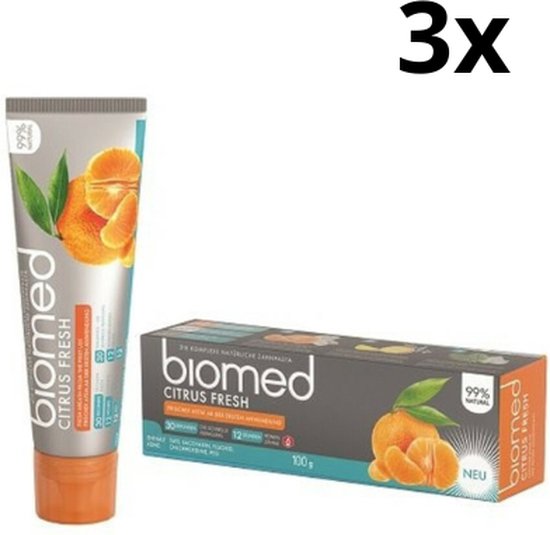 Splat Biomed Citrus Fresh Tandpasta – 3 x 100 ml - Voordeelverpakking | bol