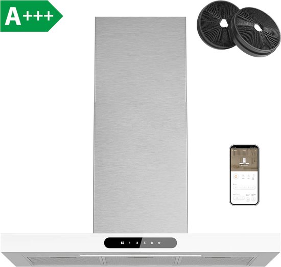 CIARRA CBCW9102-OW 90cm Afzuigkap Wit/RVS - inclusief set koolstoffilters – 650m3 – DC... | bol