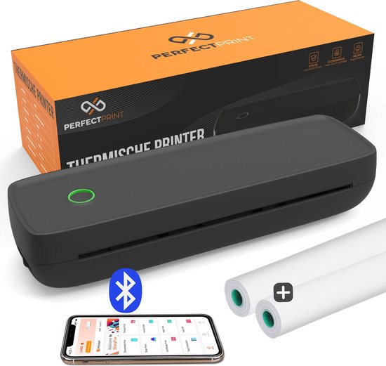 PerfectPrint Thermische Printer A4 - Inclusief 2 Rollen Papier - Mini ...