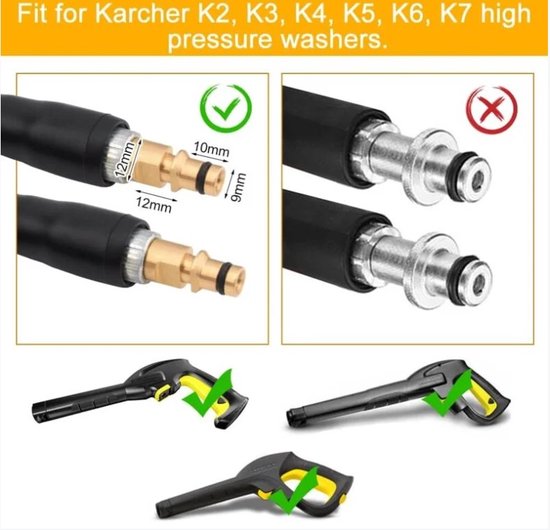 6 m vervangingsslangen - voor Karcher K2 K3 K4 K5 K6 K7 hogedrukreinigers -... | bol