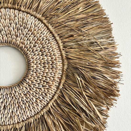 Rieten Wanddecoratie Ø50cm - Muurbord Bali - Wandbord - Wanddecoratie ...