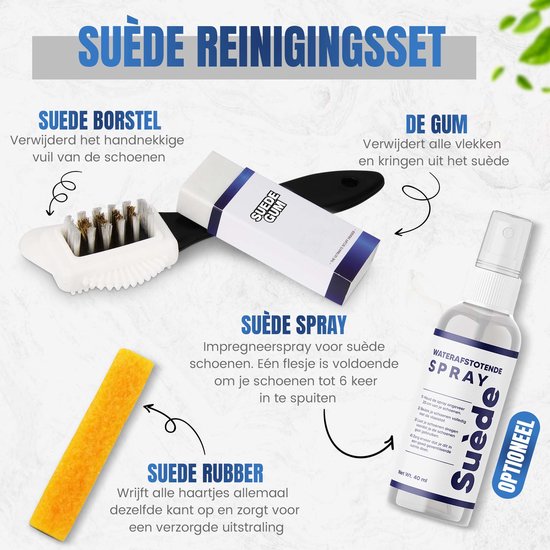 suede borstel - waterafstotende spray - suede schoenverzorging ...