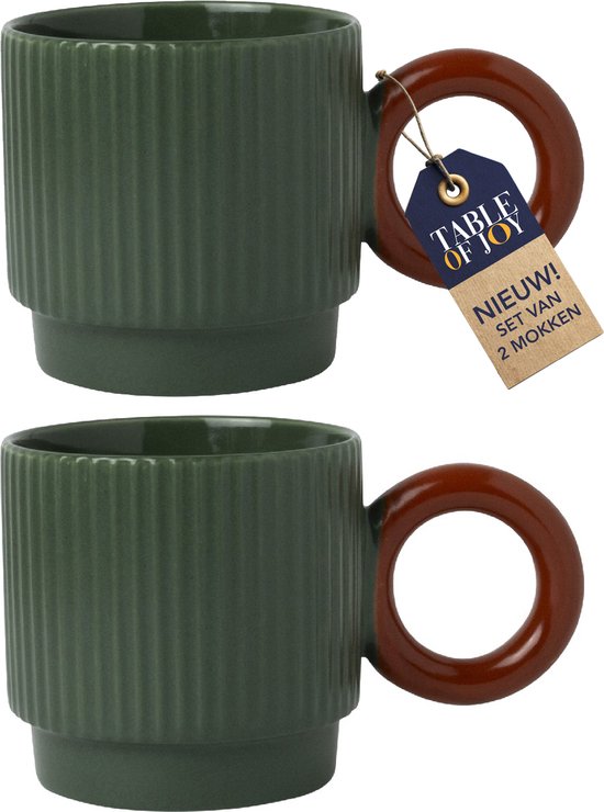 Table of Joy Luka Mokken set van 2 Groen 32 cl. | bol