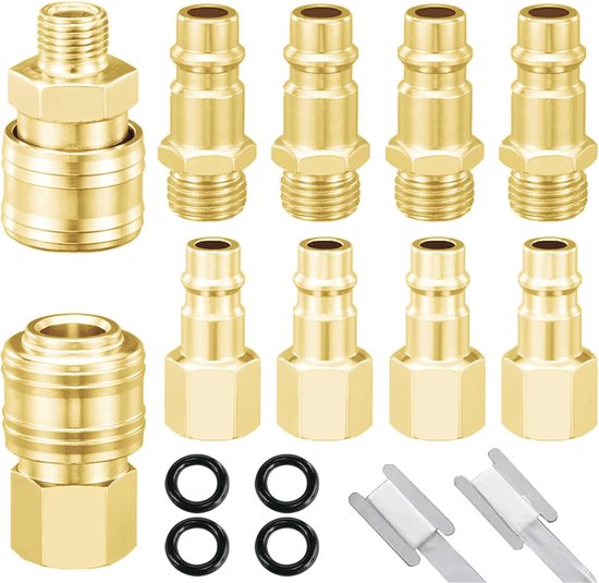 10 Stuks 1/4 inch BSP Koppeling voor Luchtslangen en Compressoren ...