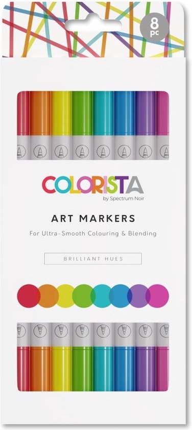 Colorista - Alcohol Art Markers - Brilliant Hues 8 st | bol