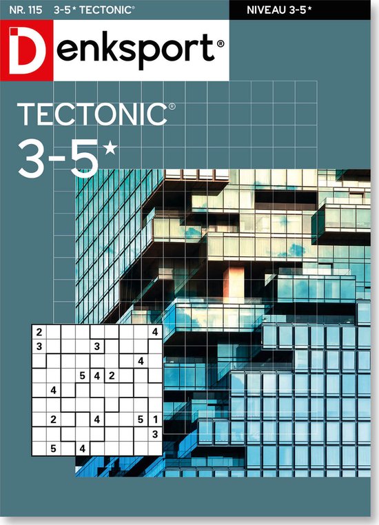 Denksport Puzzelboek Tectonic 3-5*, editie 115 | bol
