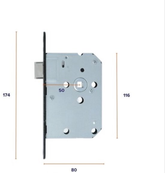 Loopslot met zwarte voorplaat | bol