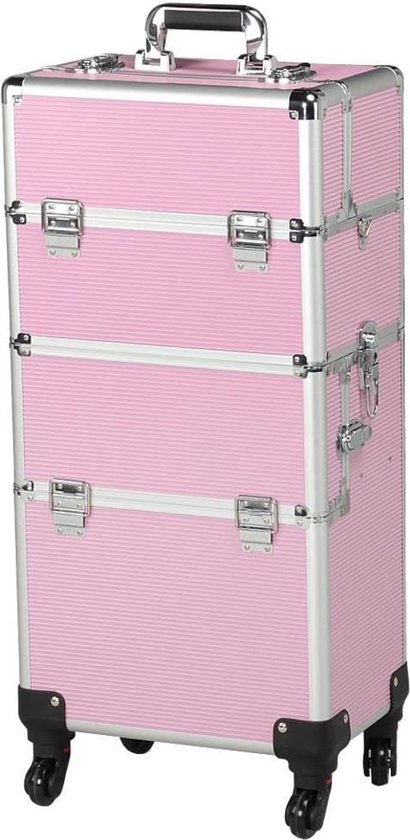 Lexium Kapperskoffer - Visagiekoffer - Make up koffer - Make up trolley ...