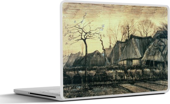 Laptop sticker - 12.3 inch - Huizen met rieten daken - Vincent van Gogh ...