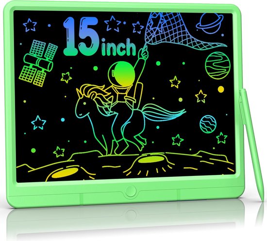 Tekentablet voor Kinderen - 15 Inch Wisbaar LCD Tekenbord - Kleurvol ...
