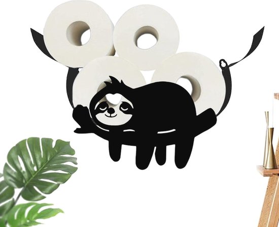 Elegante en grappige toiletpapierhouder - Zwarte rolhouder voor ...