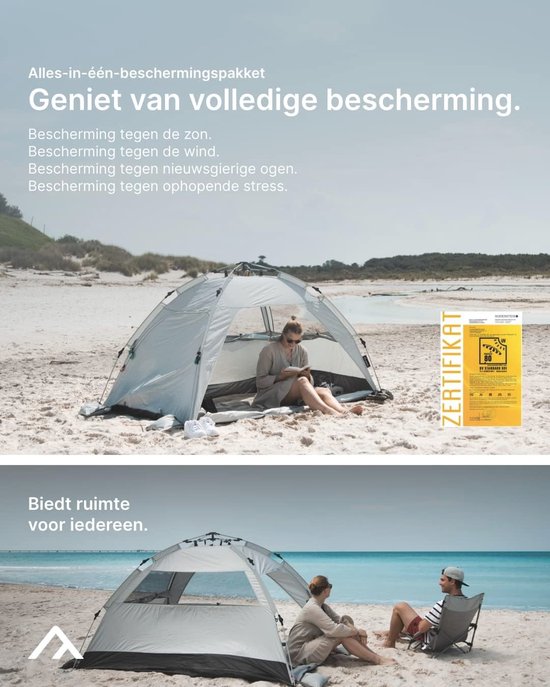 Snelle Strandtent met UV-bescherming en Quick-Up-Systeem | bol