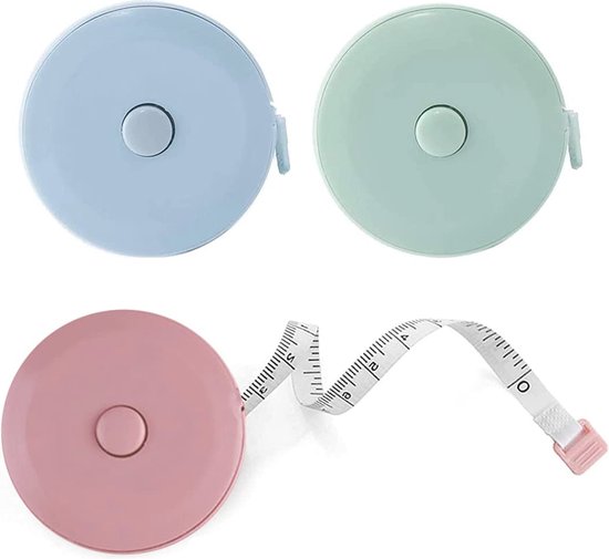 Intrekbaar Meetlint Set voor Lengte, Borst en Taille - 3 Stuks | bol