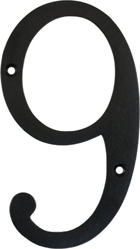 Huisnummer 9 - Extra Groot - Zwart | bol