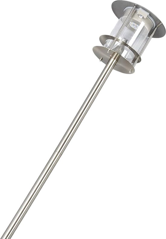 LED Solar Buitenverlichting voor Tuin - Moderne RVS Lamp met Lichtbron ...