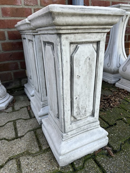 Griekse Zuil - 57 cm - Volledig Steen - Sokkel | bol