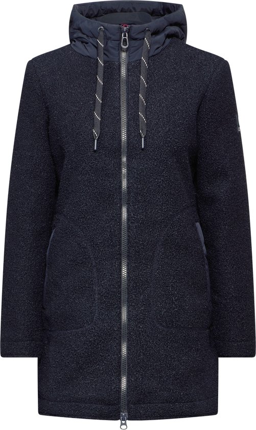 Cecil - Curly Fake Wool Coat - Dames Jas - Dark Blue - maat M | bol