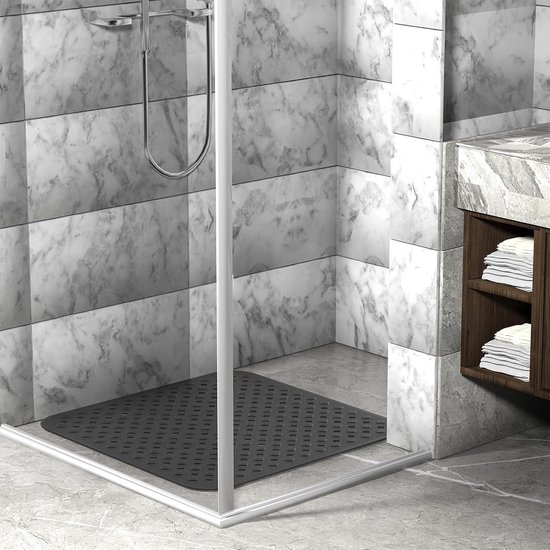 Vierkante antislip douchemat schimmelbestendig - 53 x 53 cm voor ...