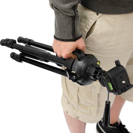 Driepoot statief 160 cm 3-weg hoofd snelkoppelingssysteem incl ...