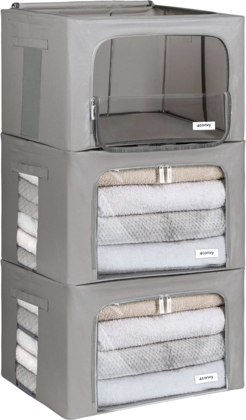 Starre opvouwbare kledingopbergbox met ritssluiting metalen frame ...