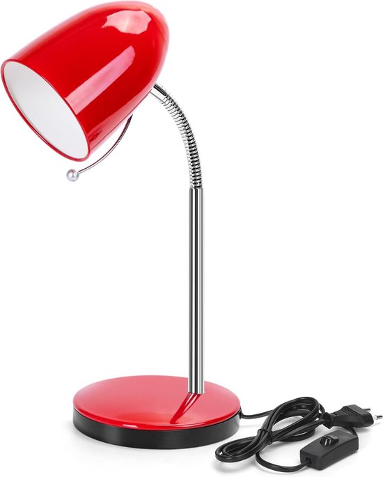 Retro Tafellamp Rood, Desk Lamp Zonder Gloeilamp, Leestafel Table Lamp ...