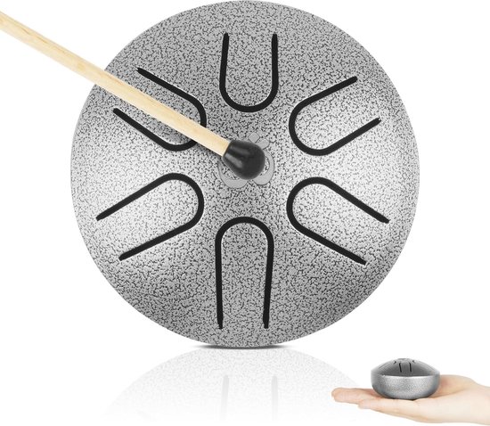 Mini Stalen Tongtrommel – 3 Inch 6 Noten | Handpan voor Meditatie, Yoga ...