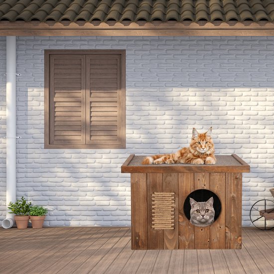 Springos Kattenhuis - Geïsoleerd - Voor Buiten - Weersbestendig - 58 X ...