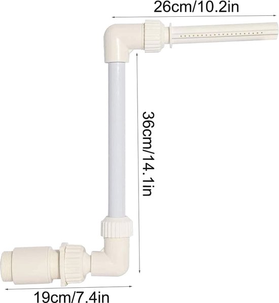 Verstelbare Zwembad Waterval Fontein Sproeier - Duurzaam PVC Tuin Decor ...