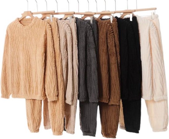 Dames huispak/vrijetijdspak warm gevoerd Fluffy-557 S/M (36-38) grijs | bol