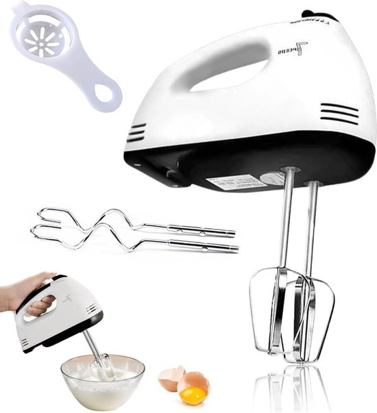 Hand Mixer for Baking Cakes Eggs Cream 7-Tier Mixer 260W Turbo Knob ...