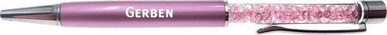 Pen Met Diamantjes En Gravering - Met Naam - Gerben - Licht Roze | bol